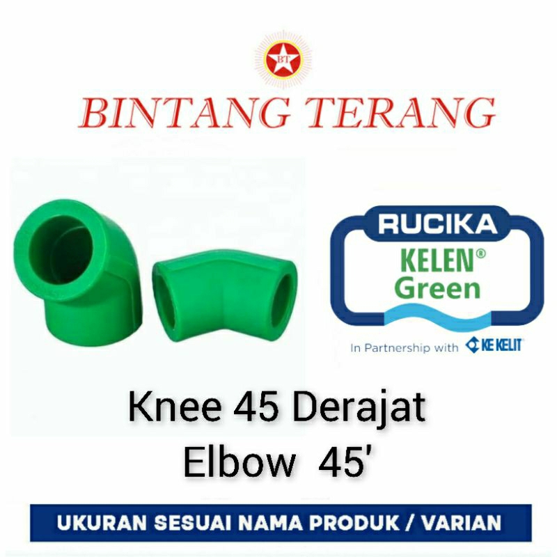 Jual Keni PPR 45 2" / PPR Elbow 45 63 mm ( 2" ) / Fitting Knee 45 PPR 63mm Rucika | Shopee Indonesia