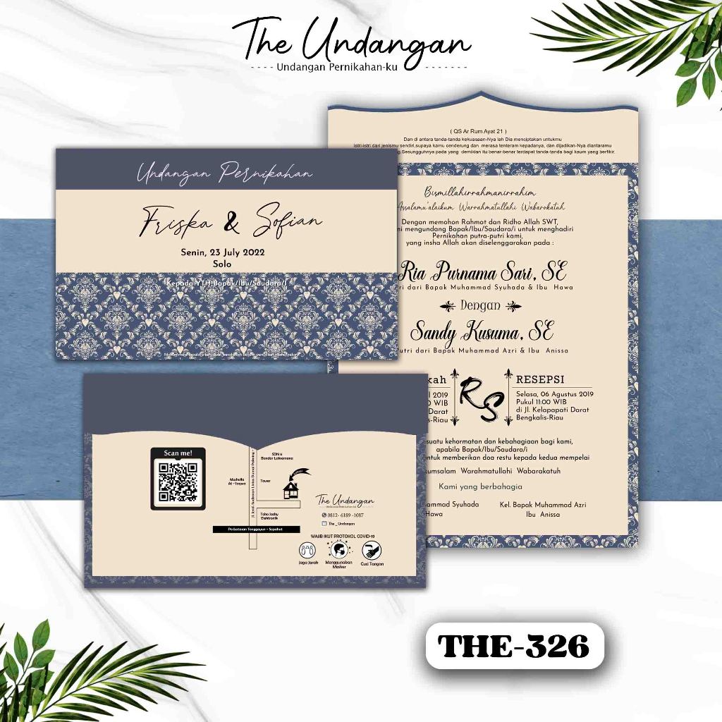 Jual Undangan pernikahan bahan briefcard 200 gsm model semi amplop THE ...