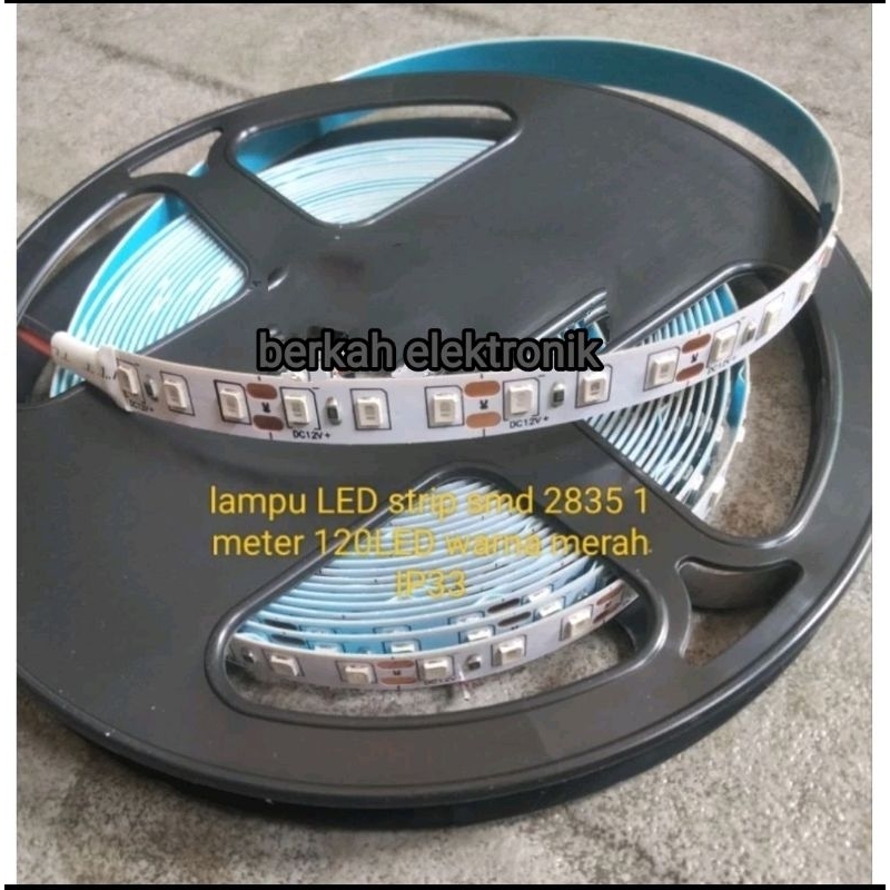 Jual lampu led strip smd 120 led 2835 DC 12v merah | Shopee Indonesia