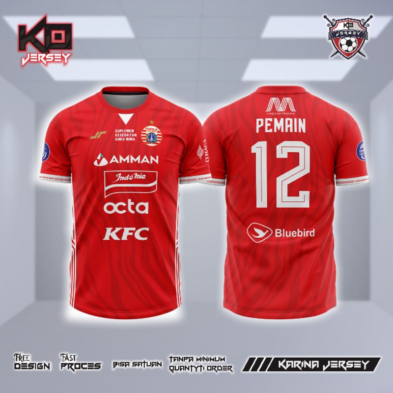 Jual CUSTOM JERSEY PERSIJA ORANGE FULL PRINTING | Shopee Indonesia