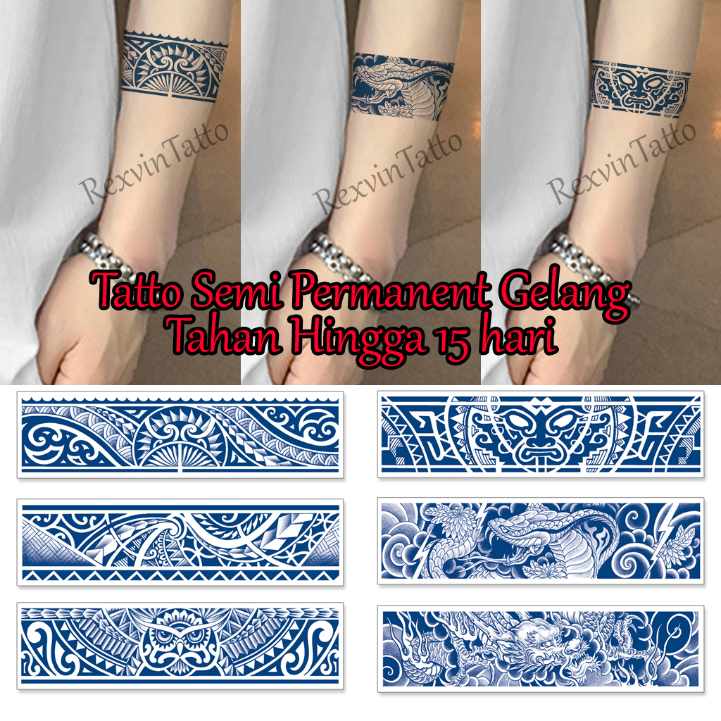 Jual Tato Semi Permanent Fruit Ink Model Gelang Armband 24x6.3cm GZBH ...