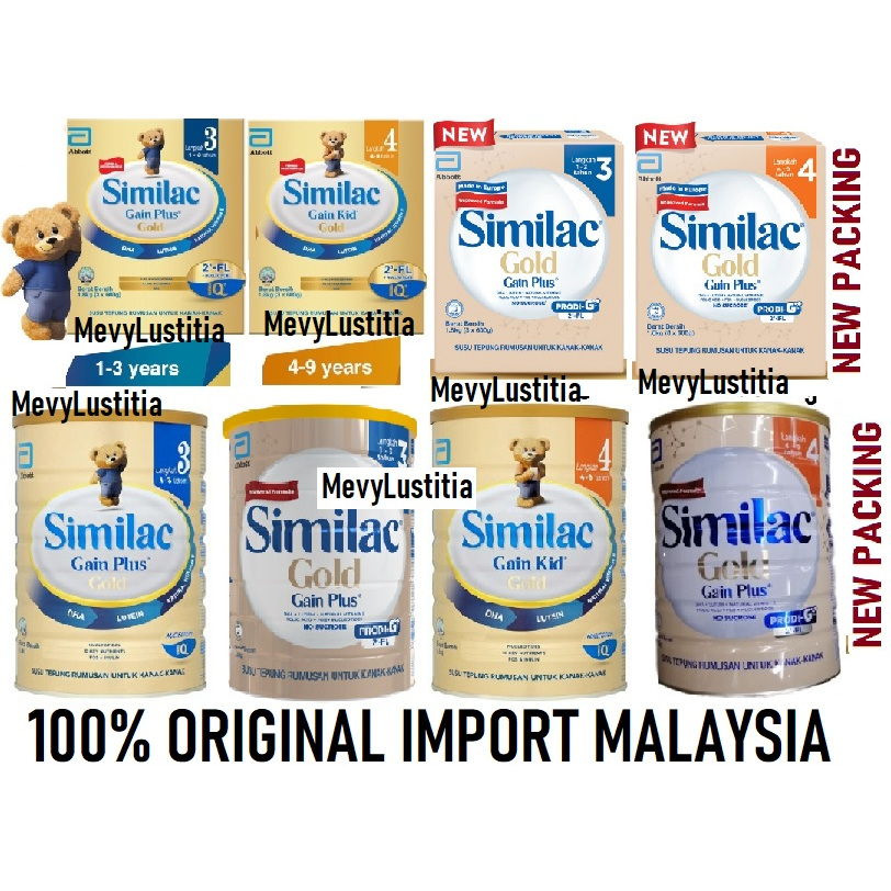 Jual MALAYSIA 1.8kg Susu Formula Abbott Similac Gold 2FL 2 FL Gain Plus ...