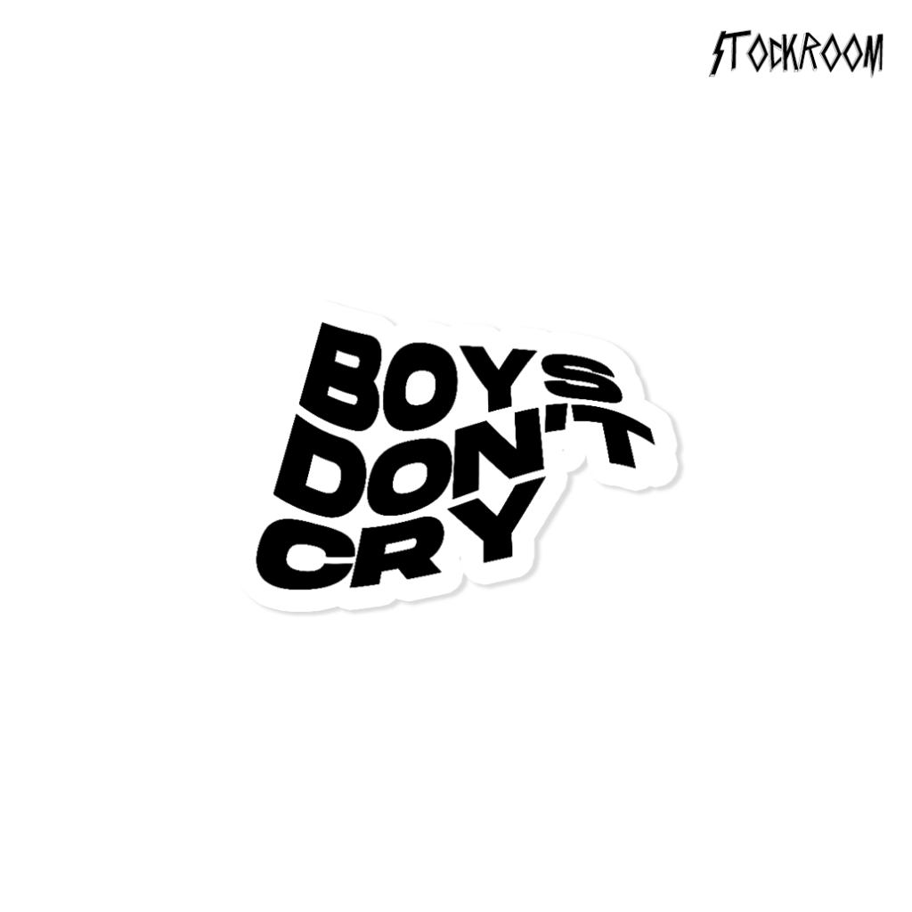 Jual (BISA COD) STIKER AESTHETIC "BOYS DONT CRY" / STIKER HELM / STIKER ...