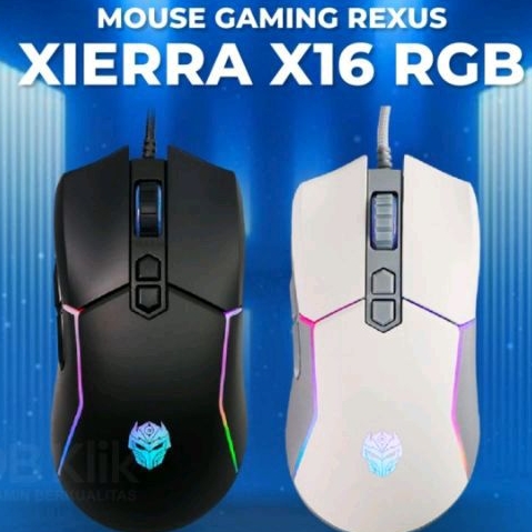 Jual rexus xierra x16 mouse gaming rgb 7200 dpi | Shopee Indonesia