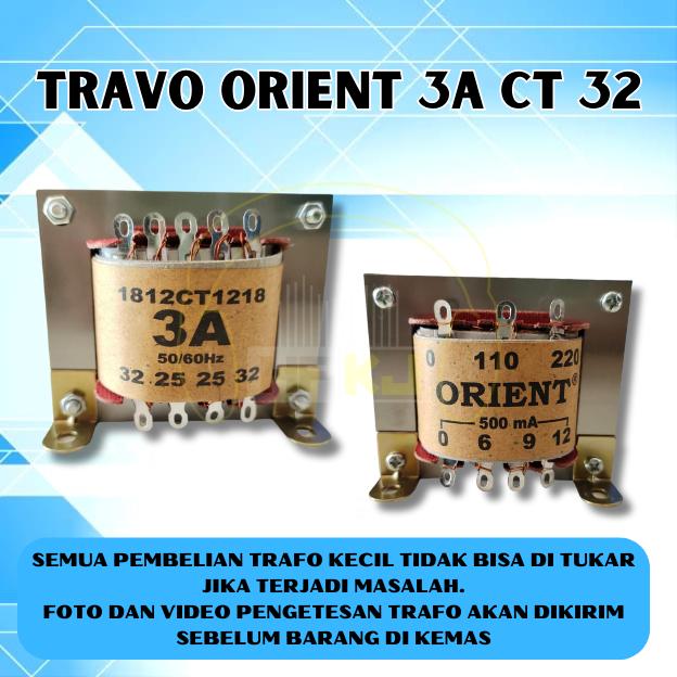 Jual TRAVO 3A CT 32 ORIENT trafo 3 amper ct32 orient 3A CT32 | Shopee ...