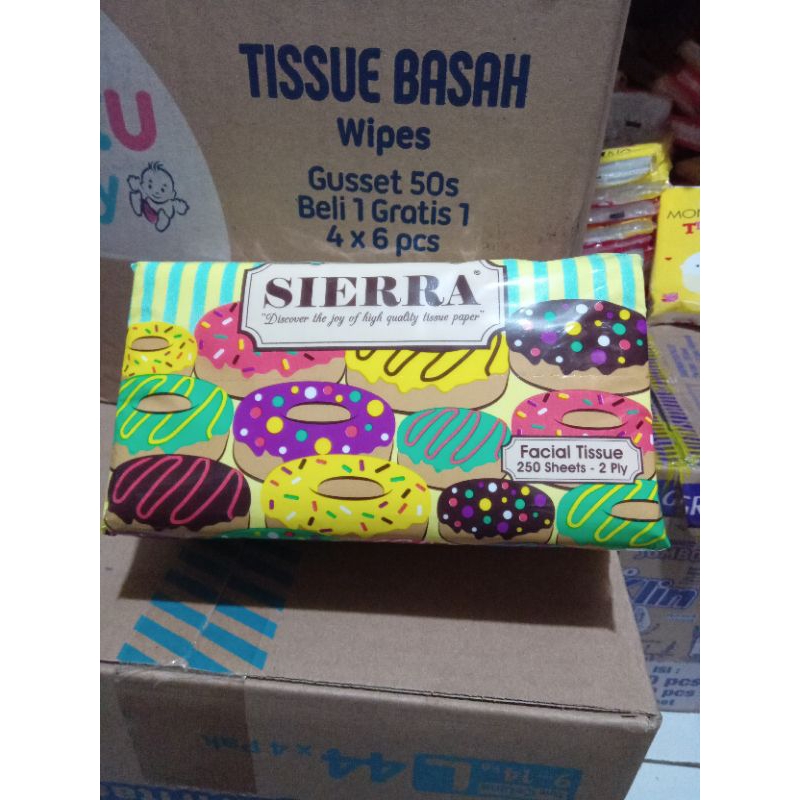 Jual [ 1karton ] Sierra facial tissue 250sheet tisu wajah 250 sheet ...