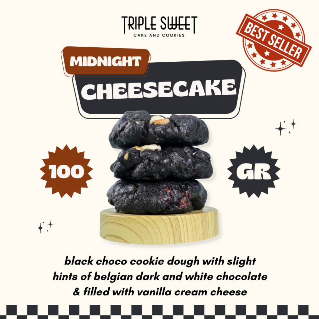 Jual Soft Baked Cookies Midnight Cheesecake | Shopee Indonesia