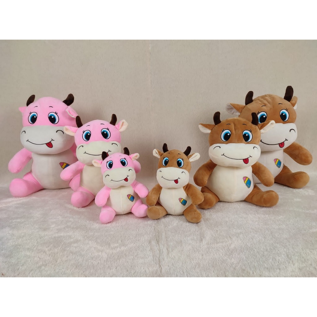 Jual Dreamtoys96 Boneka Sapi Animal Cow Dot Cute L | Shopee Indonesia