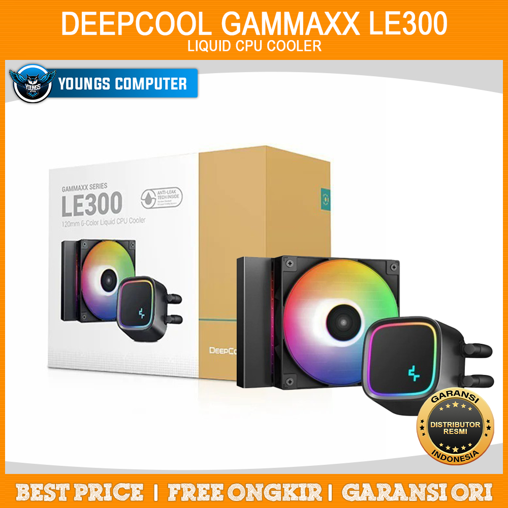 Jual CPU COOLER DEEPCOOL LE300 Fixed RGB | 120mm AIO Liquid CPU Cooler ...