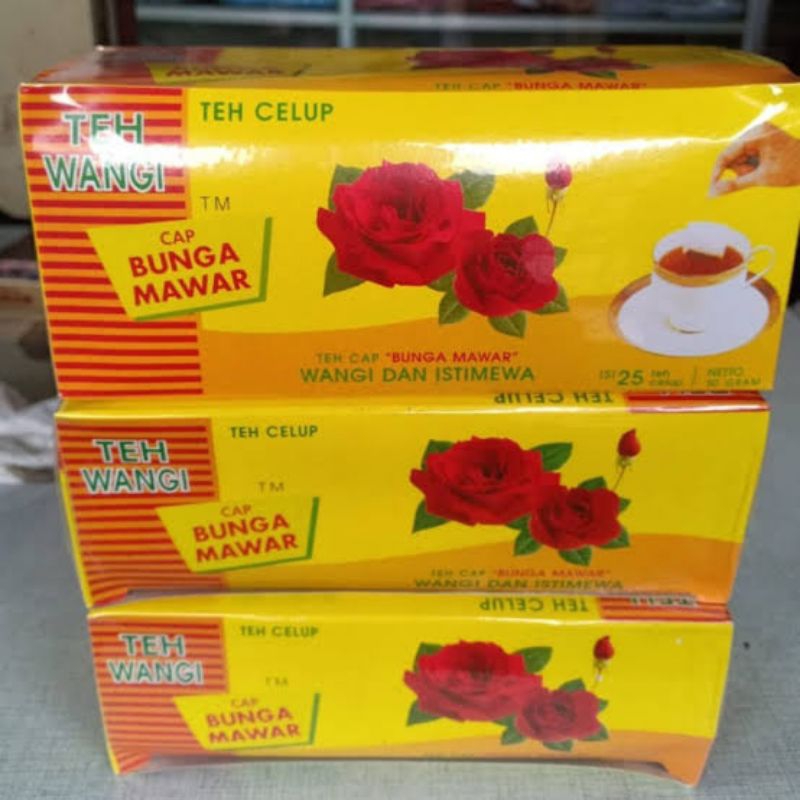 Jual Teh Celup Cap Bunga Mawar 50 gr (Teh Kotak) | Shopee Indonesia