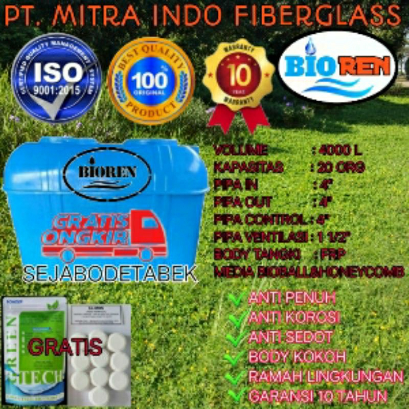 Jual Septic Tank BIOFIL, BIOTECH septic tank BIOREN 4000 LITER | Shopee ...