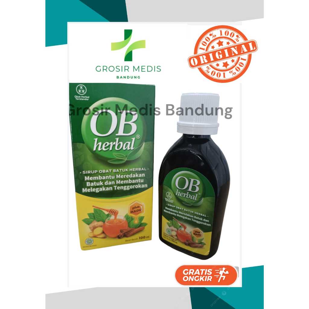 Jual OB Herbal 60ML |100 ML Obat Batuk Herbal Plus Madu | Shopee Indonesia