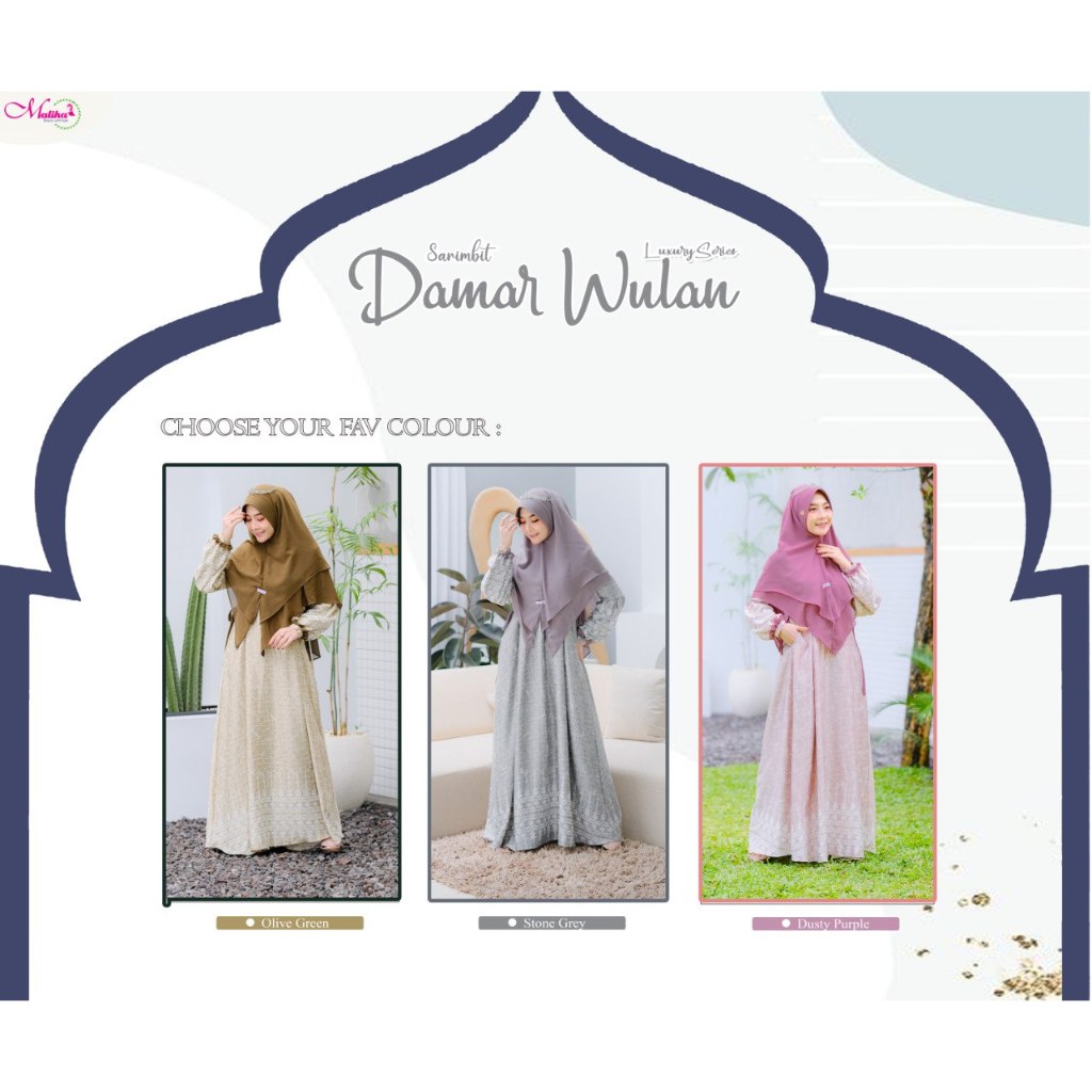 Jual Damar Wulan Mom Dress By Maliha Hijab - Sarimbit Mom Series Desain ...