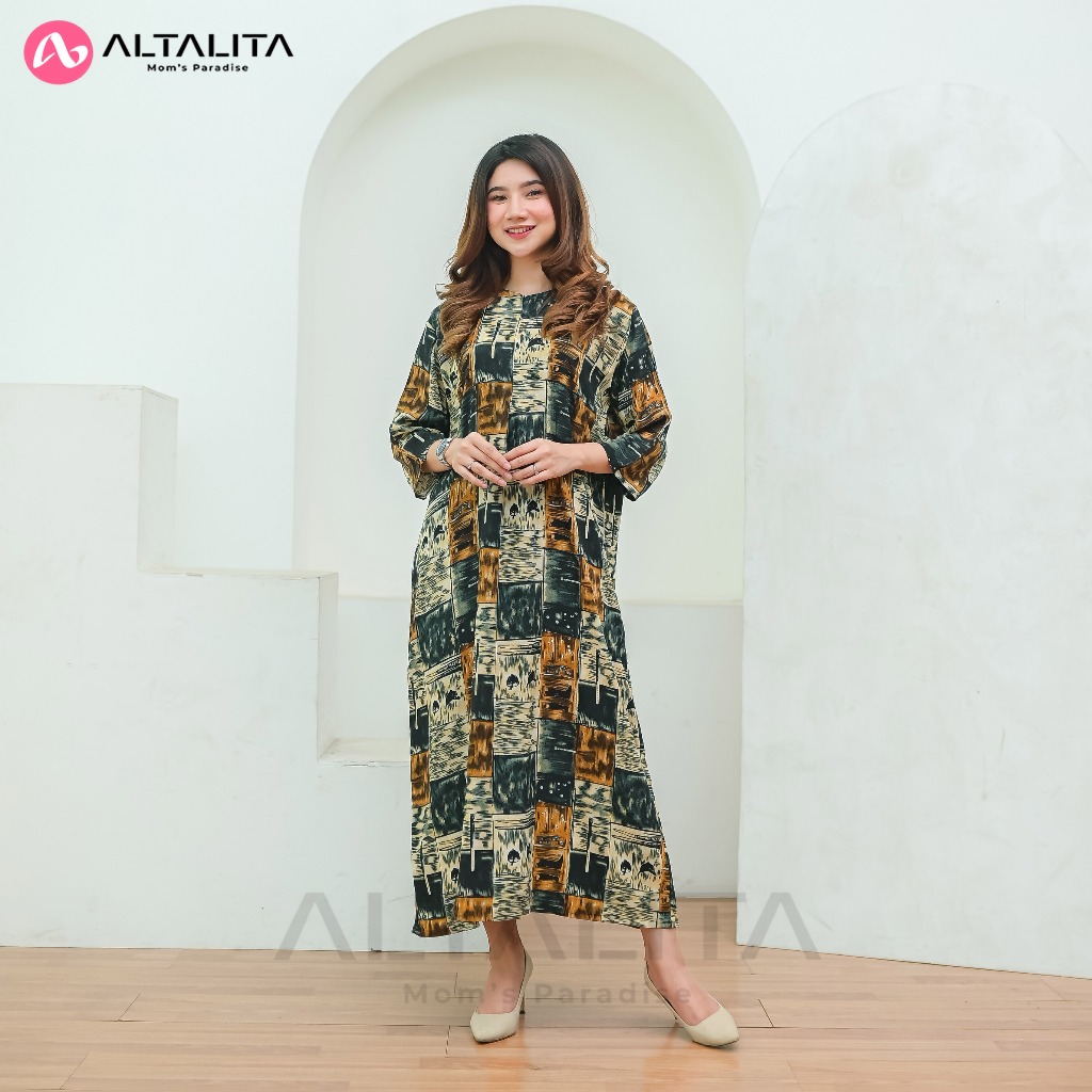 Jual Long Daster Gamis Rayon Busui Semata Kaki Motif Viral Kekinian ...