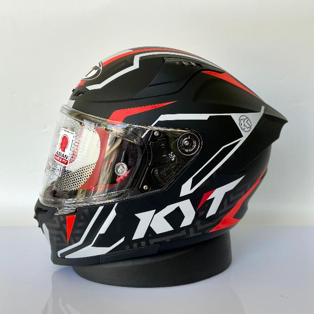 Jual Helm KYT Striker #2 Black Matt Red Full Face | Shopee Indonesia