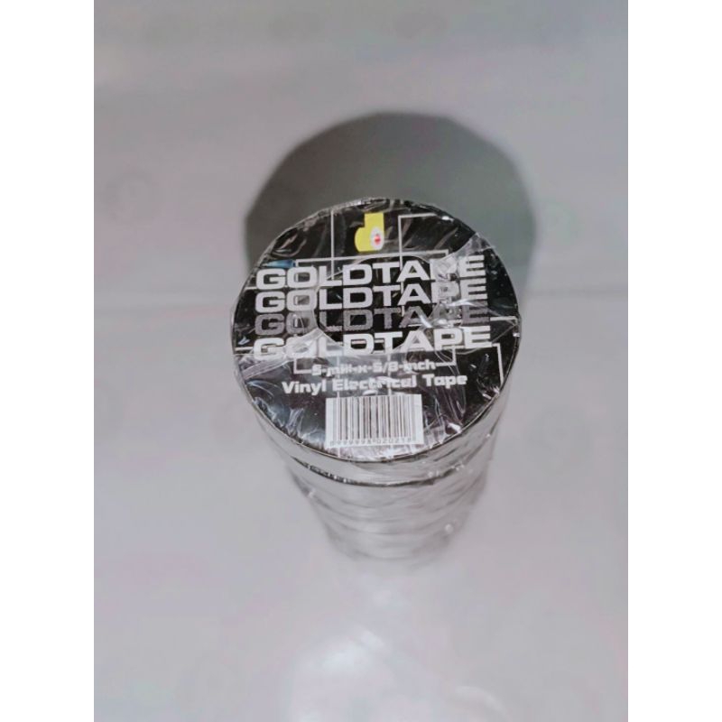 Jual ISOLASI LISTRIK GOLD TAPE HITAM 1/2X10 (1 SLOP ISI 10 ROL ...