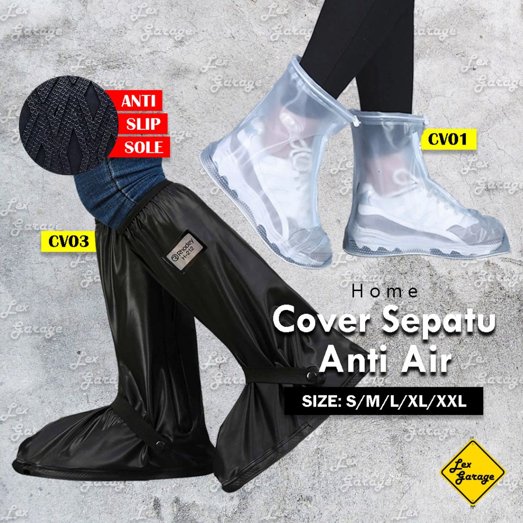 Jual Cover Sepatu Anti Air Sarung Pelindung Sepatu Hujan Waterproof ...