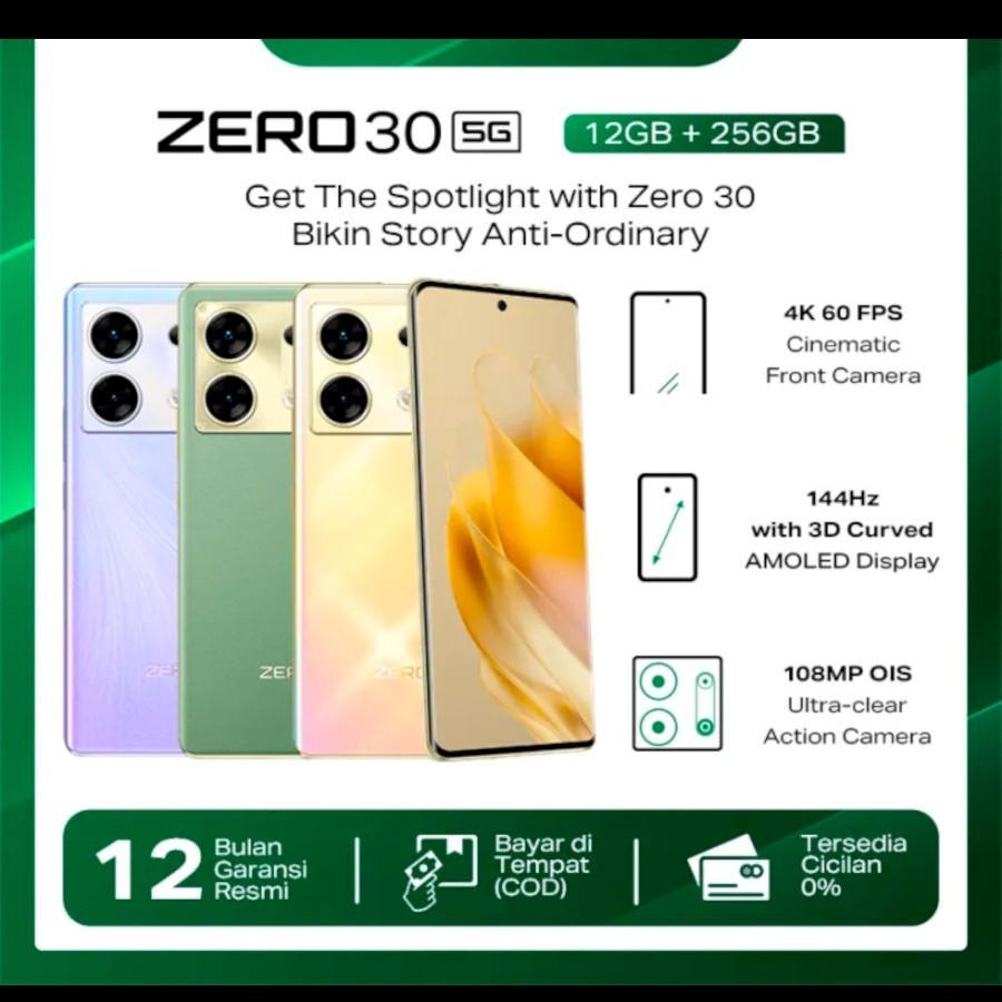 Jual INFINIX ZERO 30 5G & 4G RAM 12GB/256GB & 8GB/256GB GARANSI RESMI | Shopee Indonesia