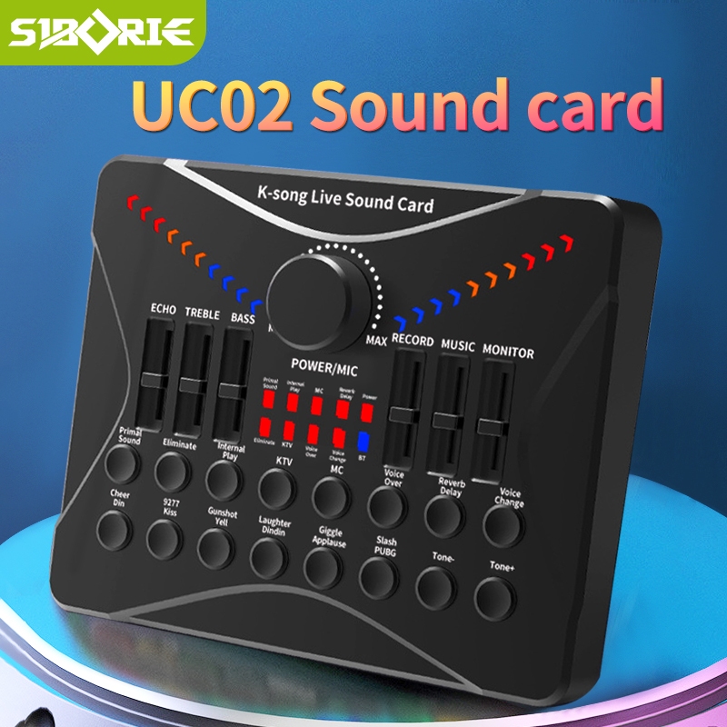 Jual Siborie soundcard UC02 Original Paket Lengkap Mixer Bluetooth sound card for Streaming ...
