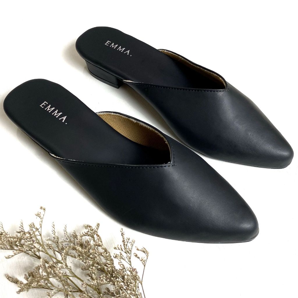 Jual EMMA - Olla mules wanita hak 3cm 36 - 44 BigSize-jumbo sepatu ...