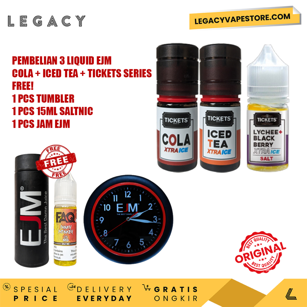 Jual Liquid Saltnic Malay Tickets Ice Tea Xtra Ice | Shopee Indonesia