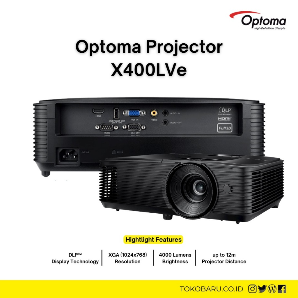 Jual Proyektor Optoma X400LVe 4000 Lumens XGA | Shopee Indonesia