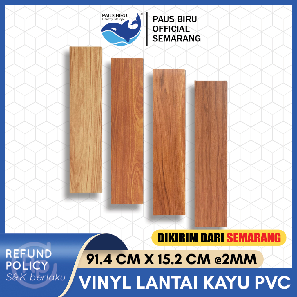 Jual Paus Biru - Lantai Vinyl Foam Stiker Lantai Kayu Parket 91.5cm x ...
