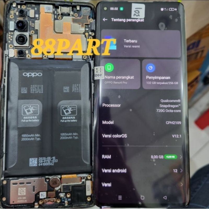 Jual LCD + TS RENO 4 PRO 4G CPH2109 / RENO 4 PRO 5G CPH2089 ORIGINAL ...