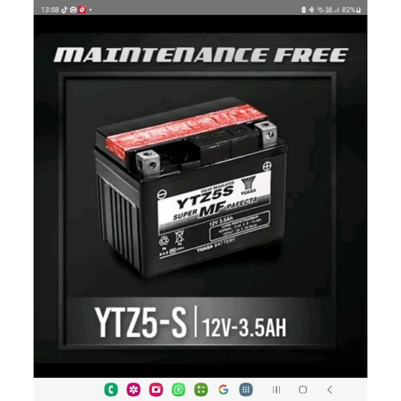 Jual Aki Yuasa YTZ5S MF kph 3,5A | Shopee Indonesia