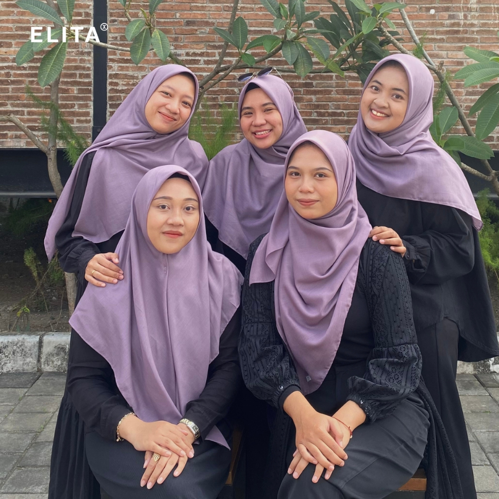Jual ELITA ASMARANI Segi empat Katun Local Kerudung Square Hijab ...