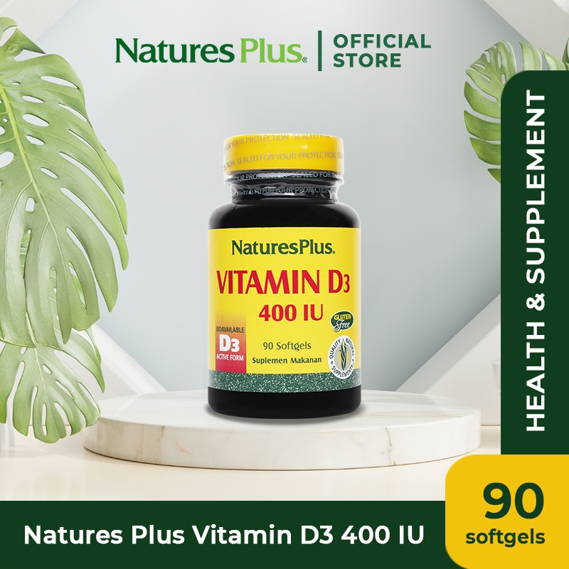 Jual Natures Plus Vitamin D3 400 IU - 90 Softgels | Shopee Indonesia