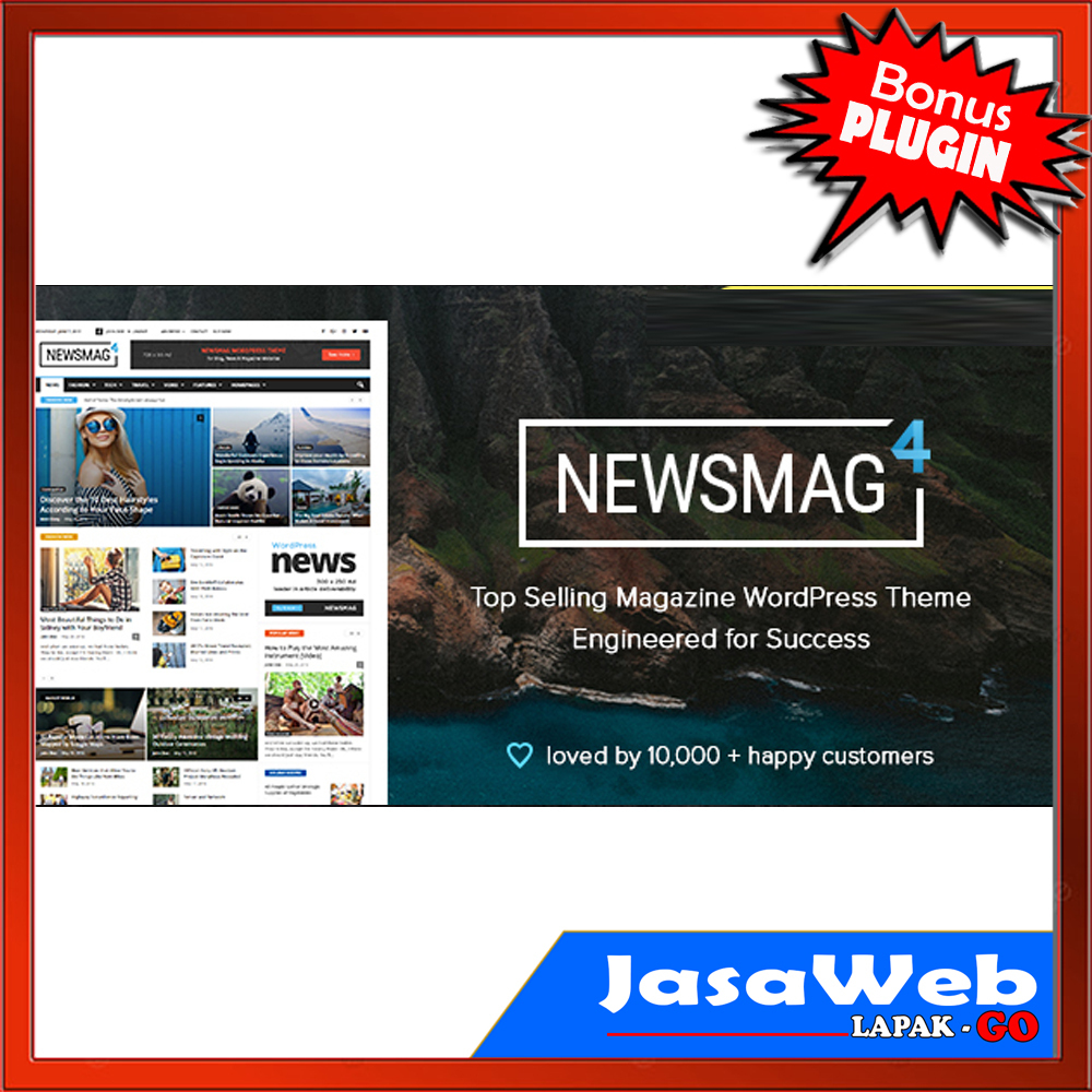 Jual GRATIS INSTALL | Template Berita Online NEWSMAG | Premium Wordpress Theme | Shopee Indonesia