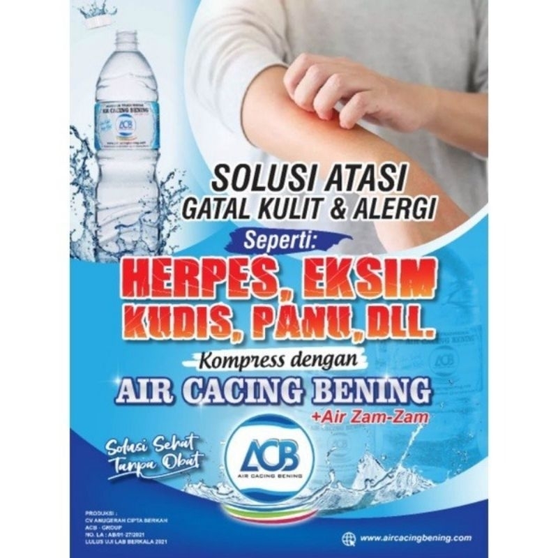 Jual ACB Air Cacing Bening Plus Air Zam-Zam Kemasan 330 ml / Obat Tipus ...