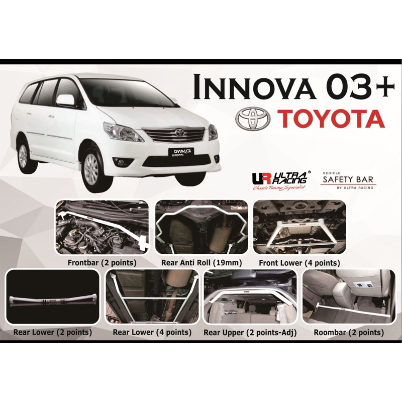 Jual ULTRA RACING SAFETY BAR KIJANG INNOVA 2004-2015 NOT REBORN ...