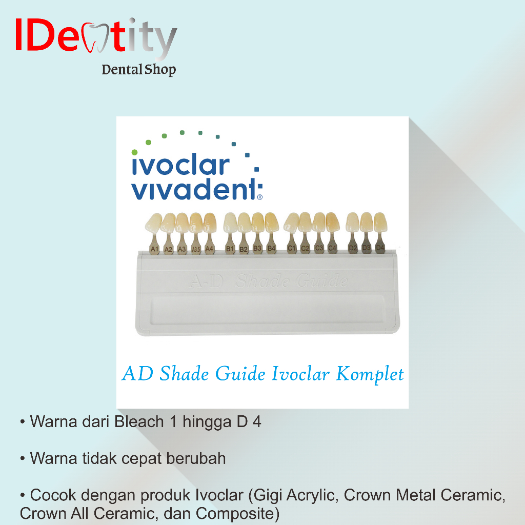 Jual IDentity.id - AD Shade Guide (ORI ivoclar vivadent) | Shopee Indonesia