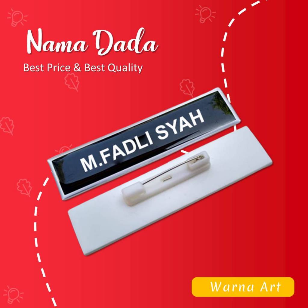 Jual Nama Dada / Name Tag / Papan Nama Custom / Nama Dada Akrilik Resin ...