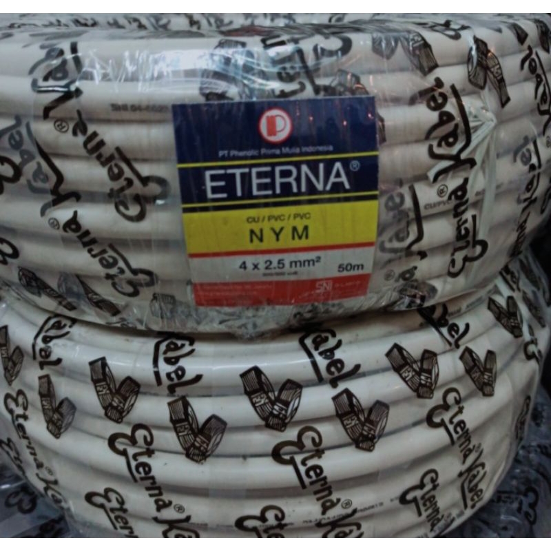 Jual Kabel eterna NYM 4x2,5 50 meter tunggal kawat | Shopee Indonesia