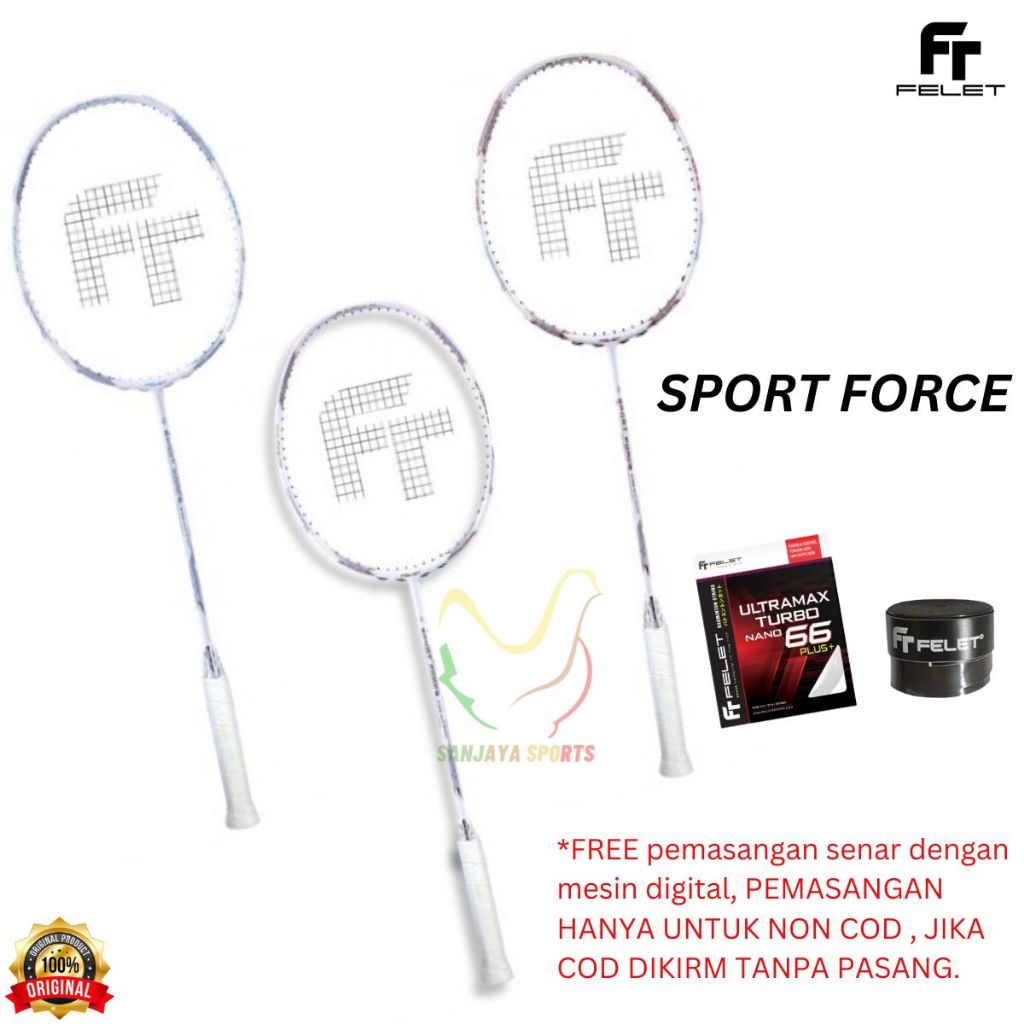 Jual RAKET BADMINTON BULUTANGKIS FELET SPORT FORCE SPORTFORCE ORIGINAL ...