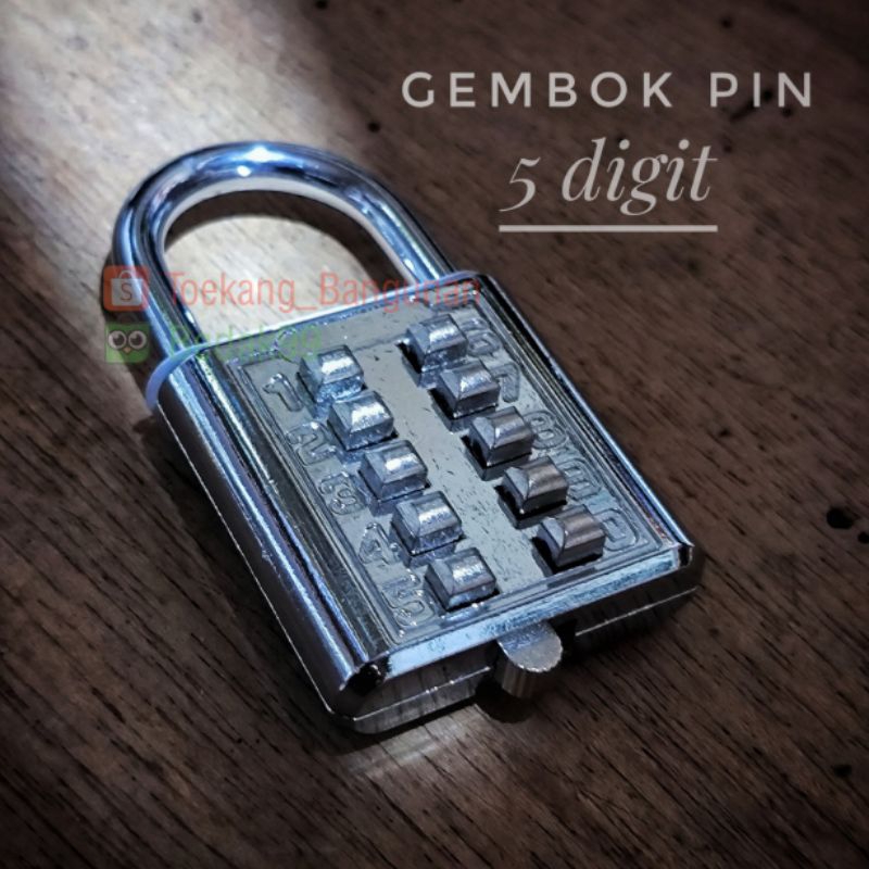 Jual Gembok Nomor 5 Digit / Gembok Koper Pin 40 mm | Shopee Indonesia