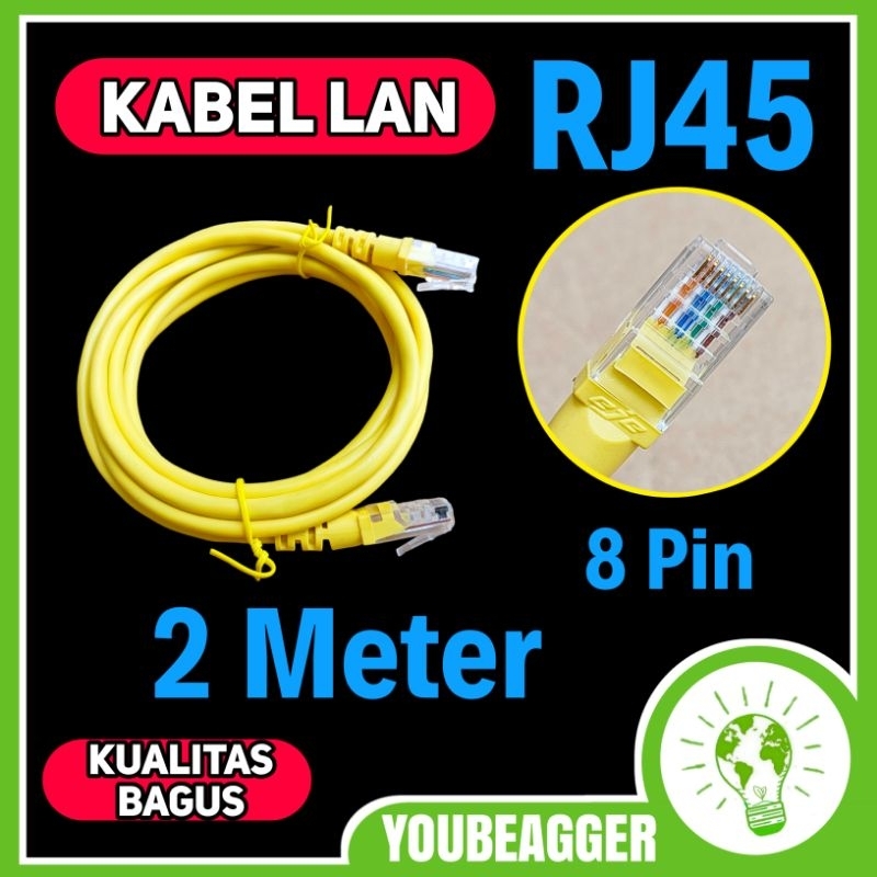 Jual Kabel Lan 8pin 2 meter original | Shopee Indonesia