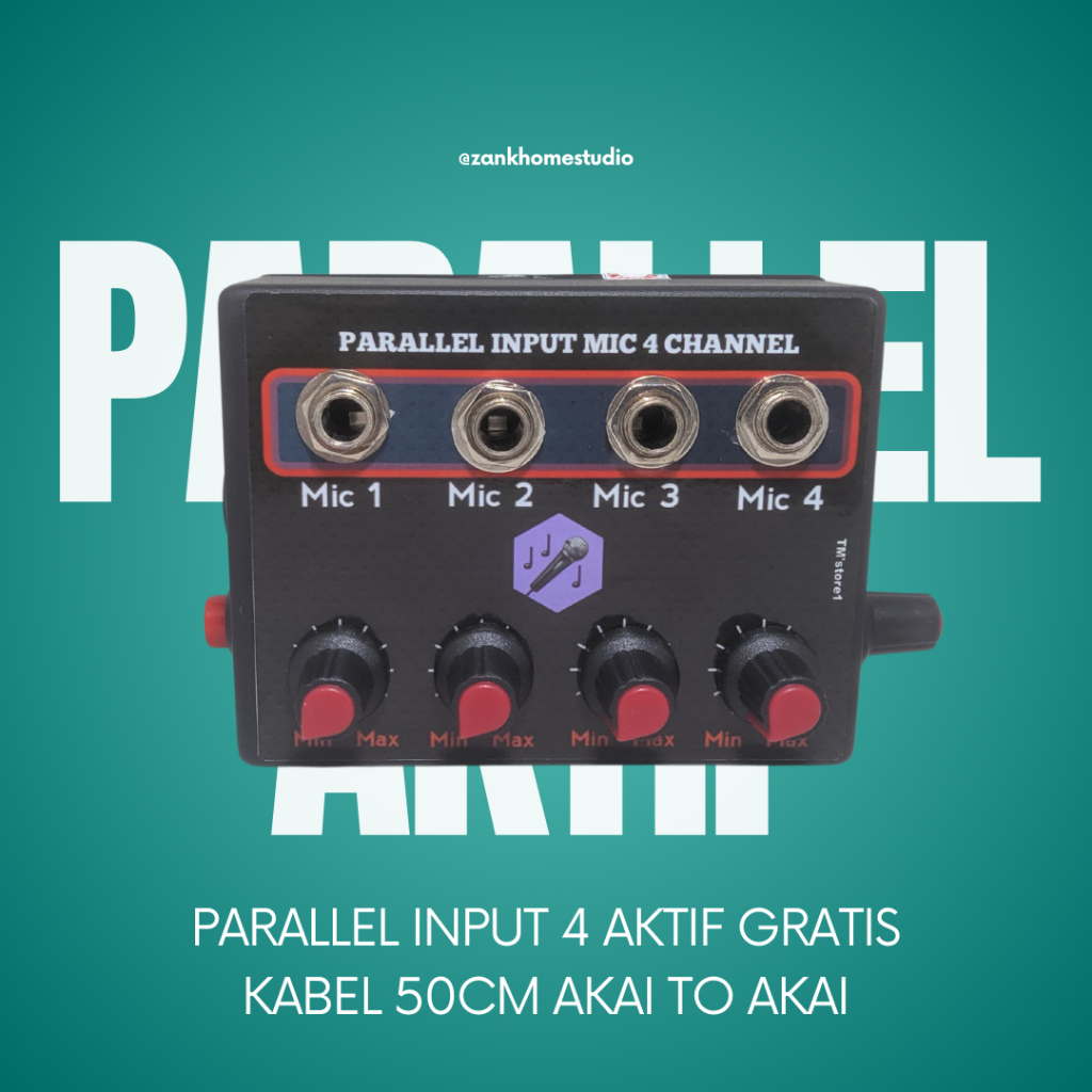 Jual Mic Parallel Aktif 4 Channel Input Gratis Kabel Jack Akai to Akai ...