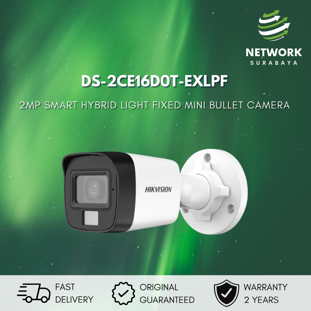 Jual DS-2CE16D0T-EXLPF - 2MP HIKVISION TURBO HD DUAL LIGHT FIXED BULLET CAM | Shopee Indonesia