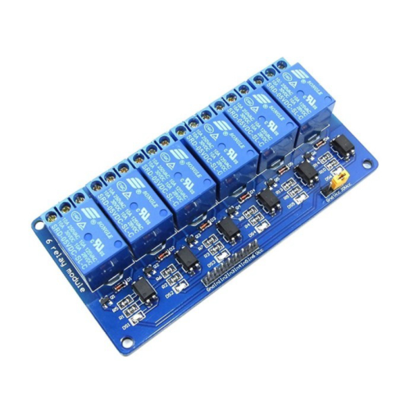 Jual Module Relay 6 Channel 5V 5 Volt isolasi With OPTOCOUPLER 6CH ...
