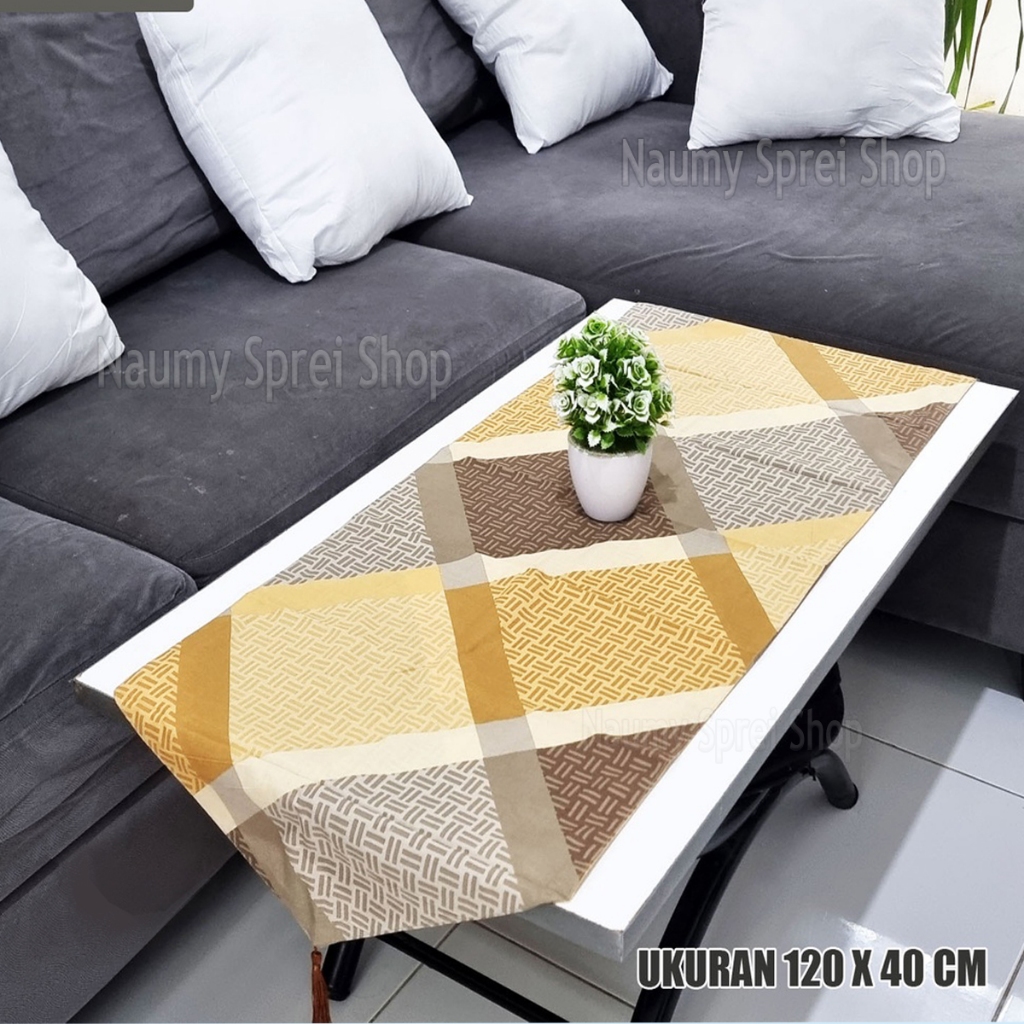 Jual TAPLAK MEJA Table Runner Aesthetic Ukuran 120x40 TAPLAK MEJA Tamu ...