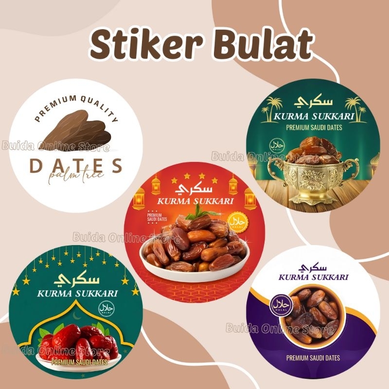Jual Stiker Sticker Kurma Sukari Premium Saudi Dates Sukkari Label ...