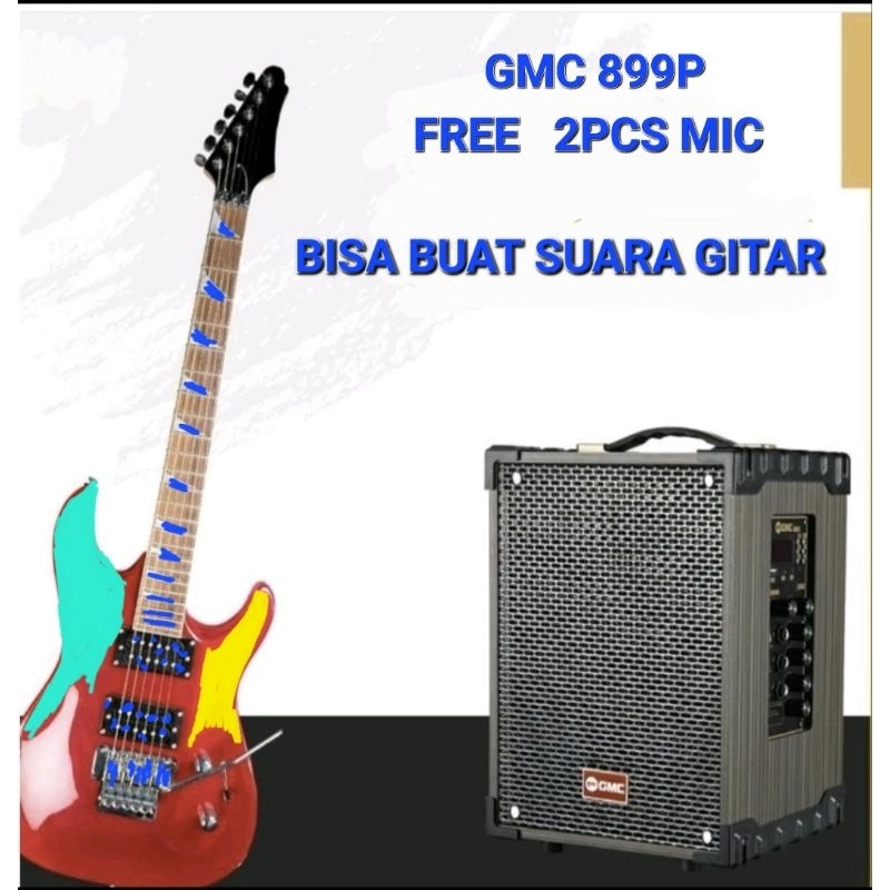 Jual SPEAKER BLUETOOTH KARAOKE GMC 899P/GMC899 p+ FREE MIC WIRELESS 2 ...