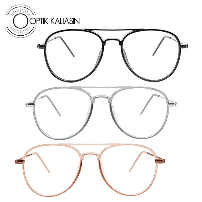 Jual OPTIK KALIASIN - frame Kacamata pria wanita aviator pilot vintage klasik lentur minus anti ...