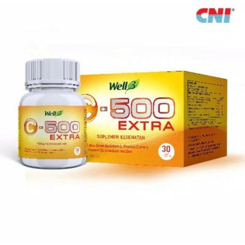 Jual C500 CNI WELL 3 C-500 EXTRA CNI VITAMIN C 500 CNI KEMASAN BOX (Strip) | Shopee Indonesia