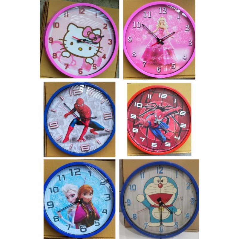 Jual jam dinding G26,gambar kartun, diameter 30cm+Baterai | Shopee ...