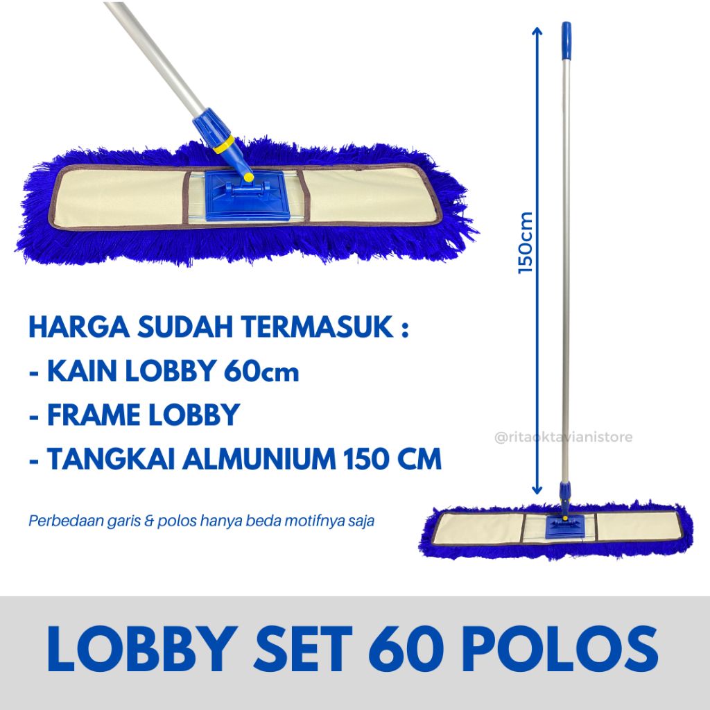 Jual [GROSIR] LOBBY DUSTER SET ACRILIC / LOBBY SET POLOS 60CM PAKE ...
